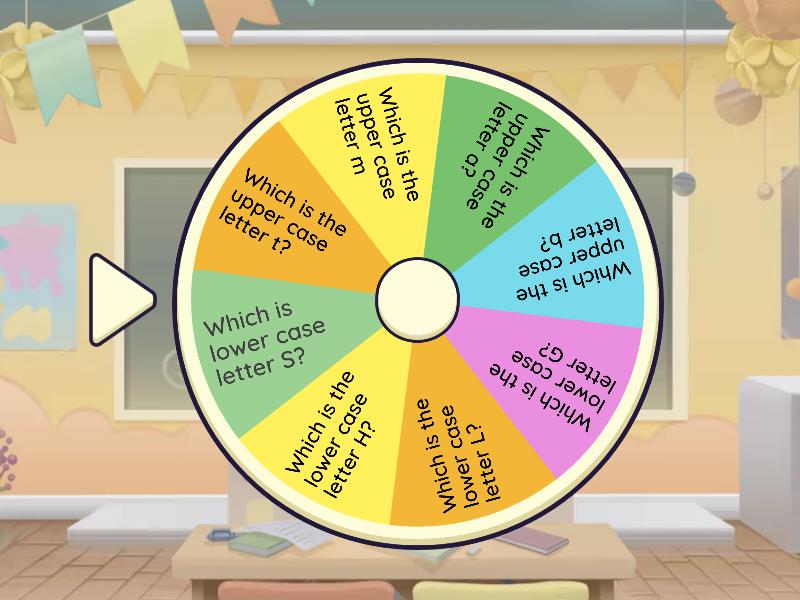 Matching Upper Case and Lower Case Letters - Spin the wheel