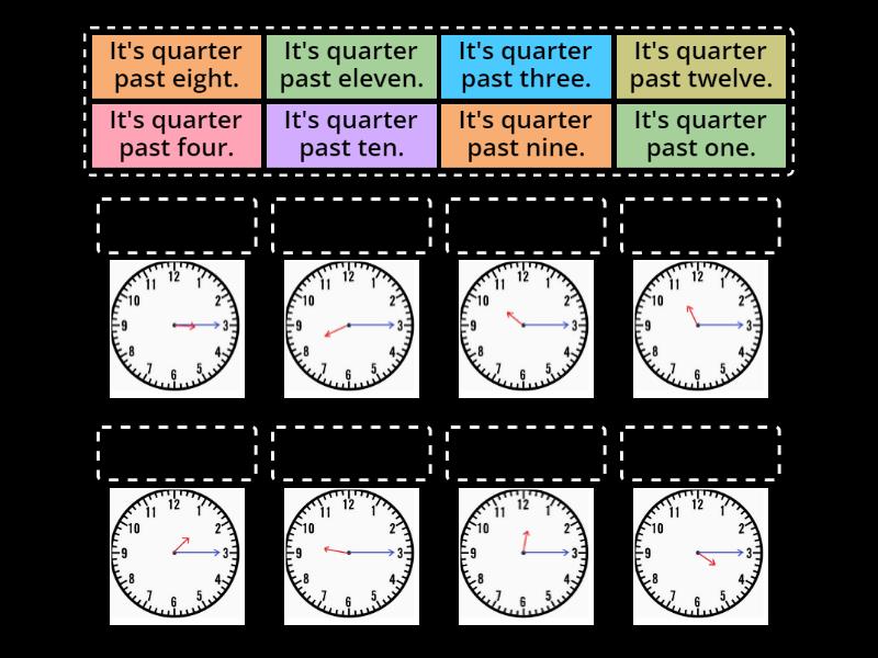 Quarter past (time) - Match up