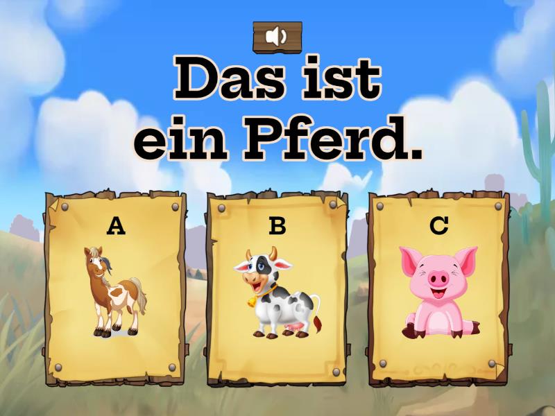 Tiere auf dem Bauernhof - Quiz