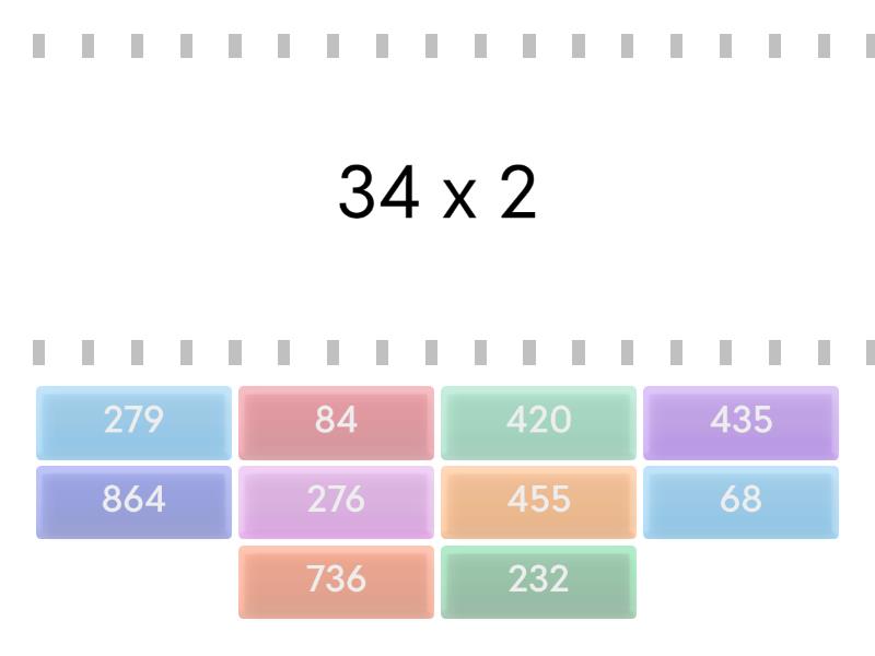 Multiplication - Find the match
