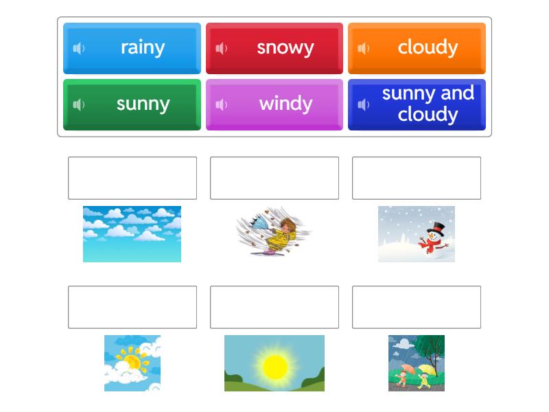 Weather - 1st grade [simple] - Match up