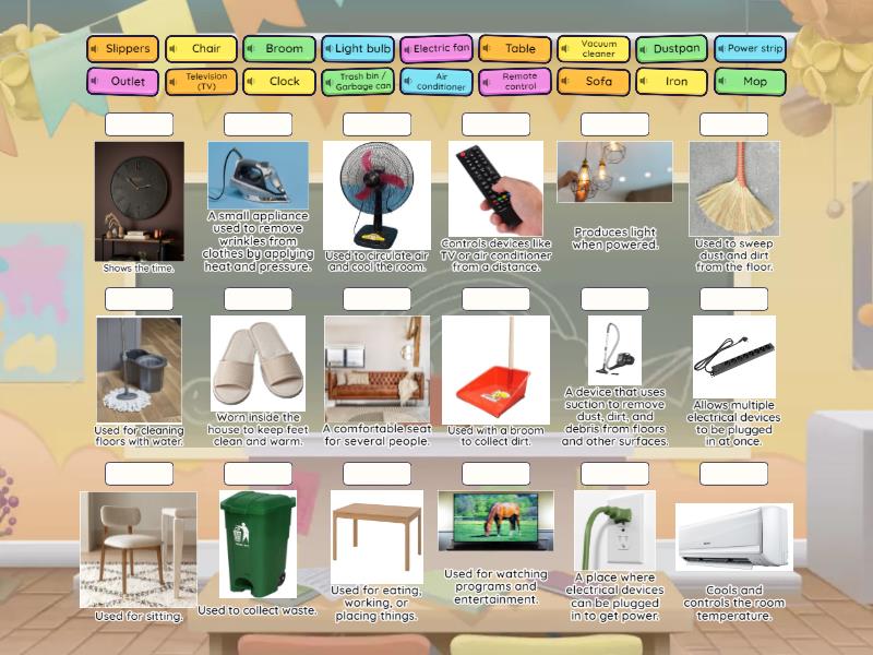 General Household Items - Match up
