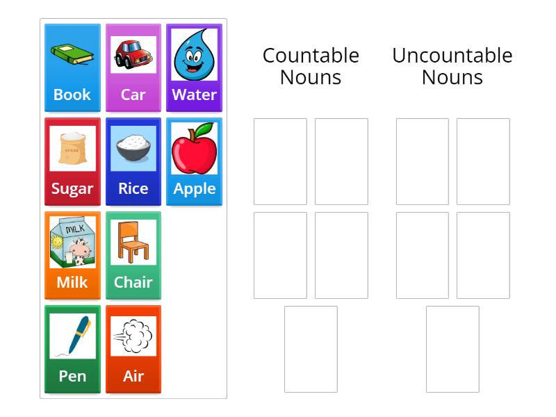 Countable vs. Uncountable Nouns - Group sort