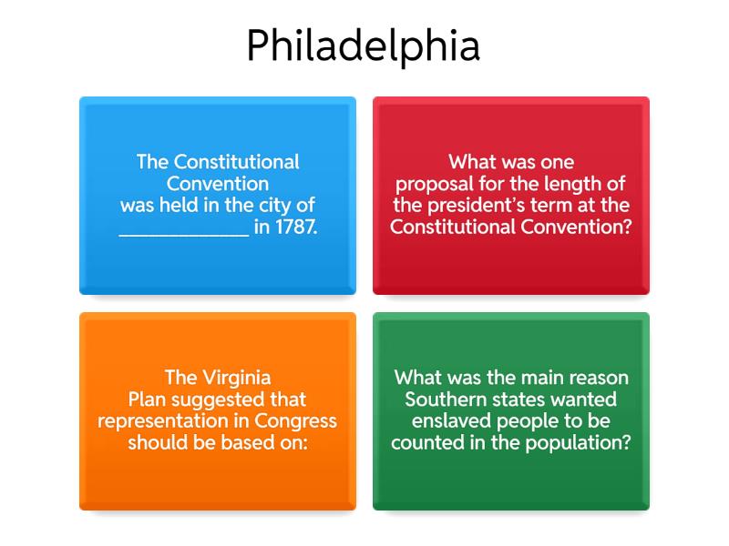 Constitutional Convention 1787 - Quiz