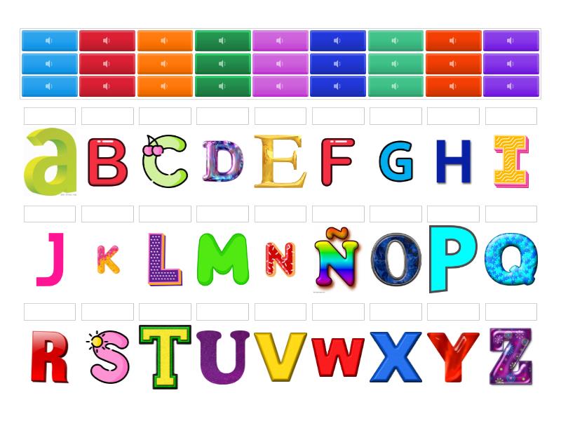 El abecedario/alfabeto audio Spanish alphabet - Match up