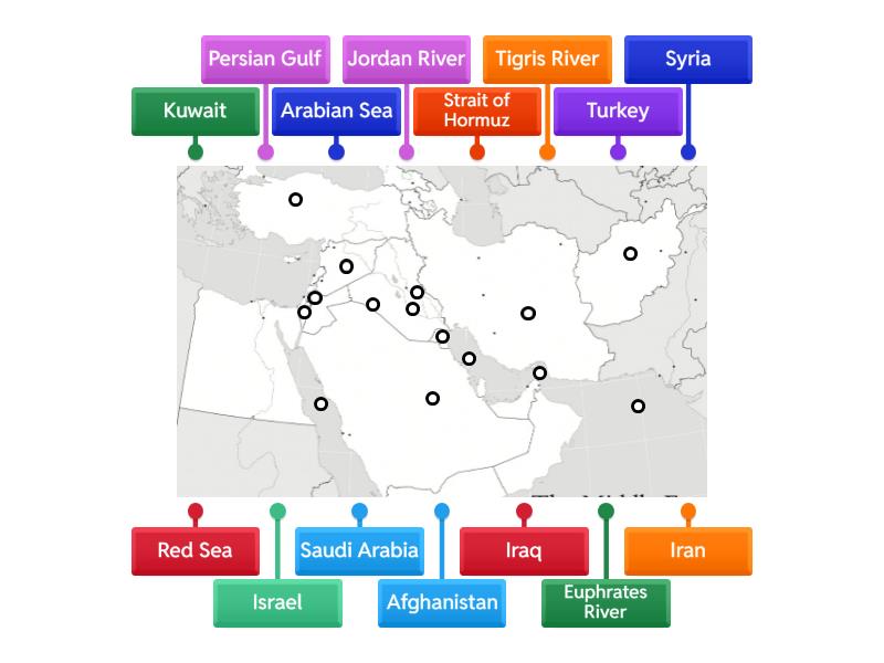 Map of Southwest Asia (Middle East) Political and Physical features ...