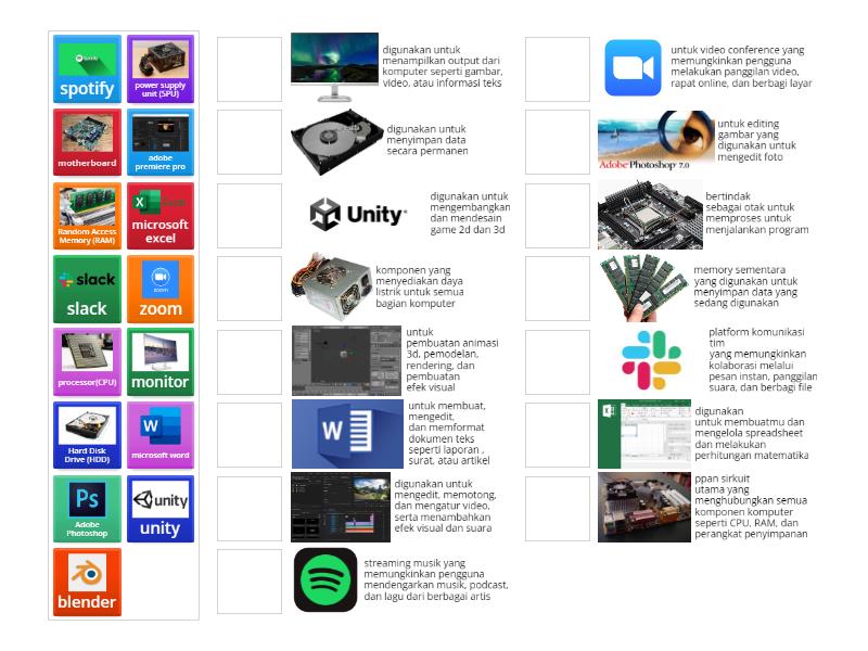 Perangkat lunak dan perangkat keras - Match up