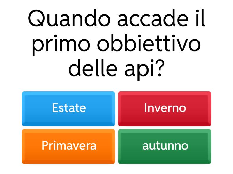 Un anno con le api - Quiz