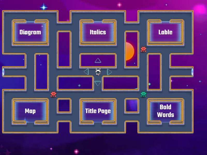 Text features - Maze chase