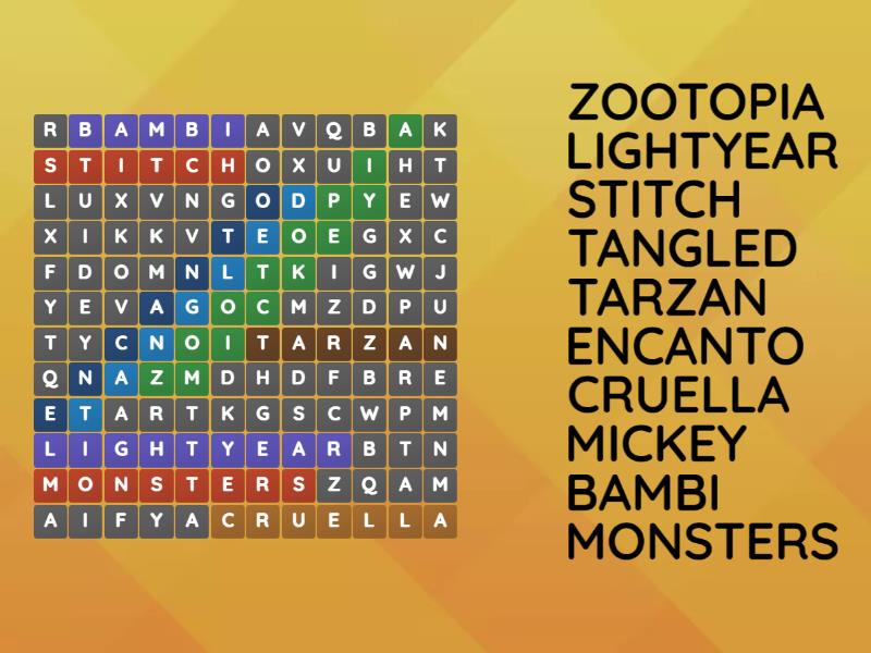 DISNEY - Wordsearch