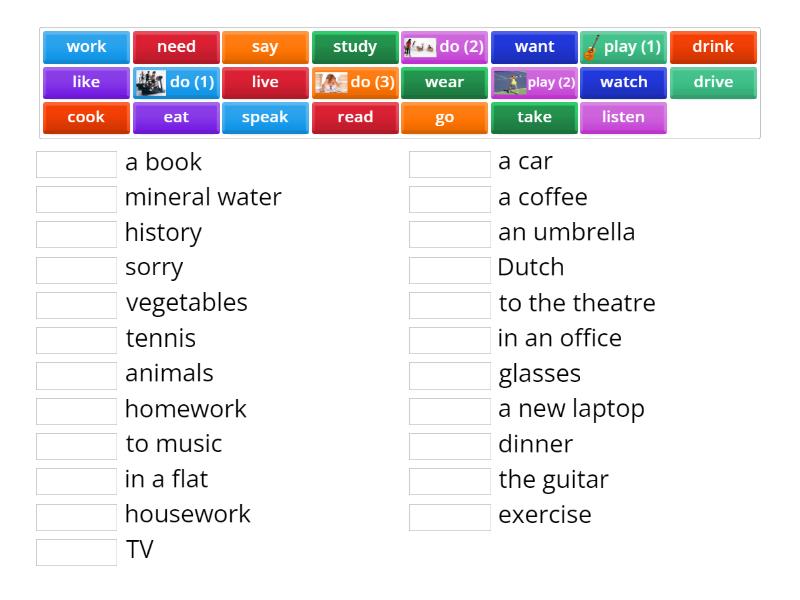Verb phrases - Match up