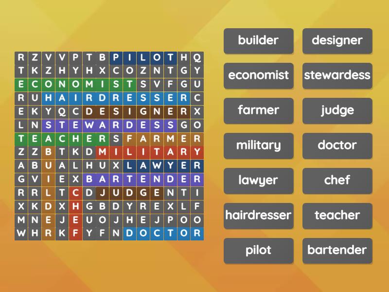 Jobs game - Wordsearch