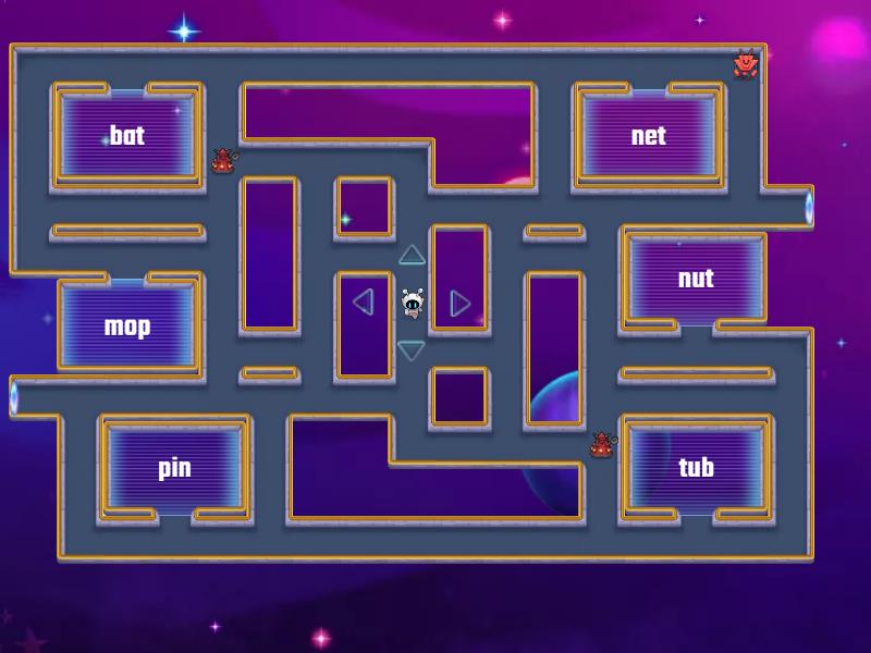 Short vowel sounds - Maze chase