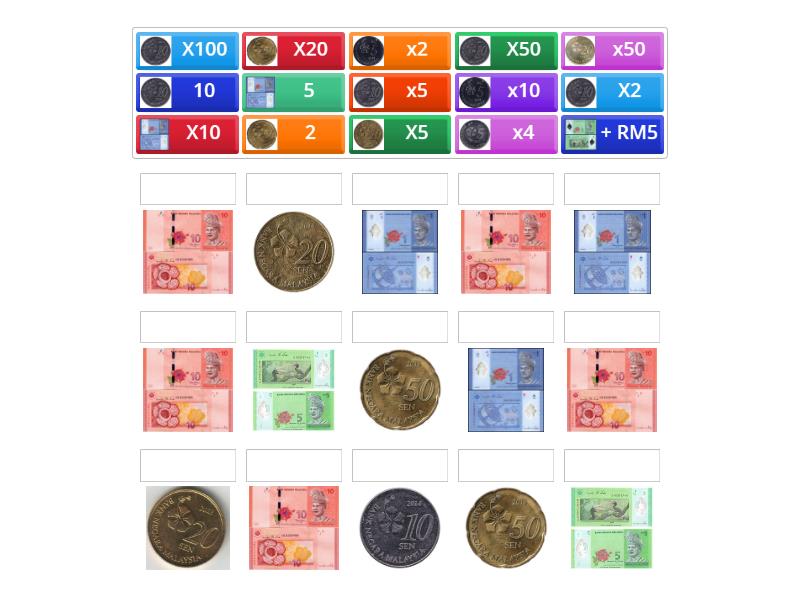 conversion of money - Match up