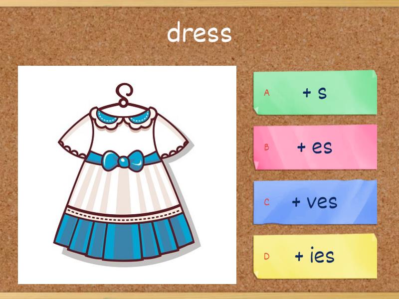 Plurals: -s, -es, -ies, -ves - Quiz