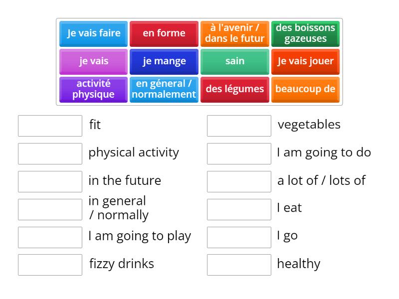 Es-tu en forme? - Match up