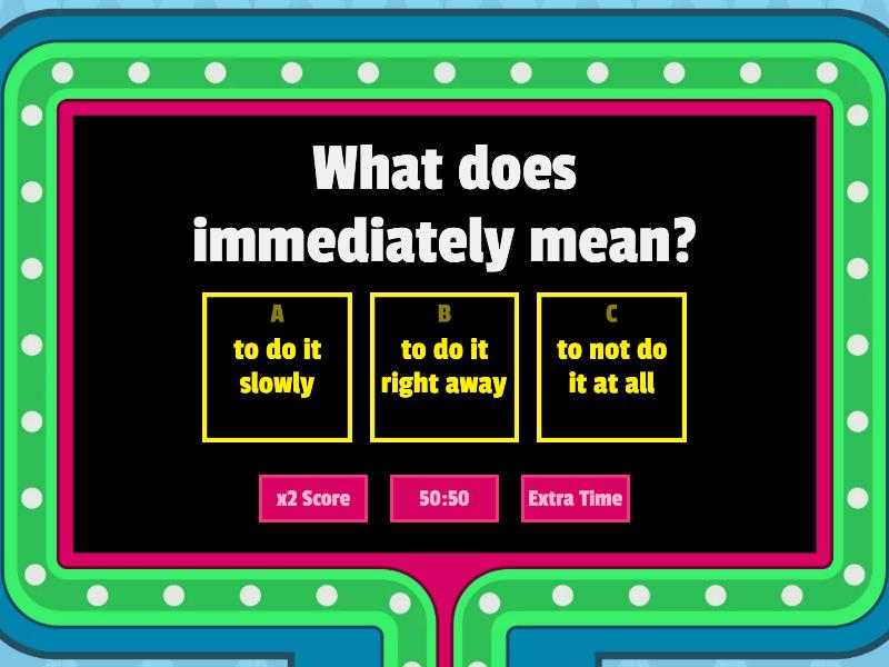3 1 Vocabulary Gameshow Quiz