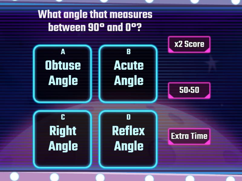 Angles and Angle relationship - Gameshow quiz