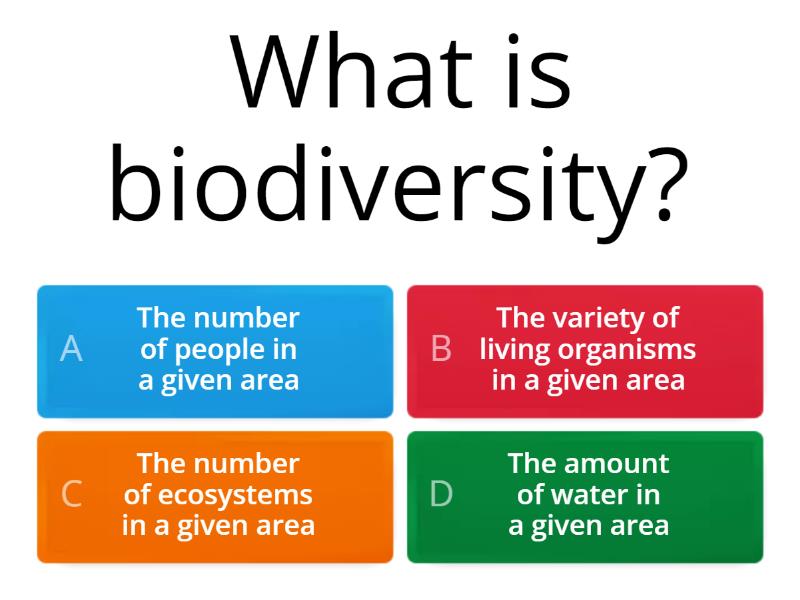 Biodiversity: - Quiz