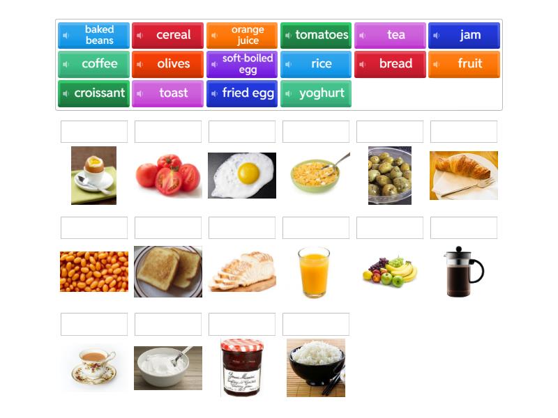 breakfast - Match up