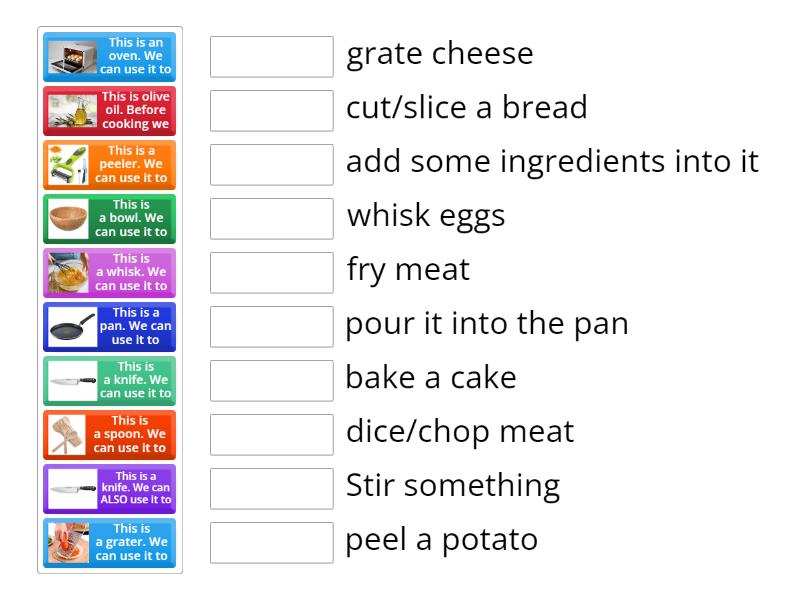 Cooking Methods - Match up