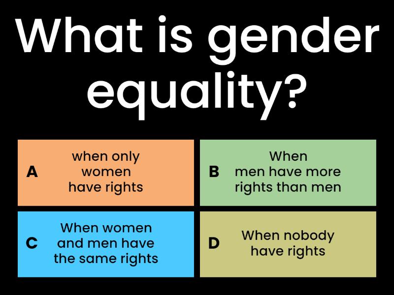 gender equality - Quiz