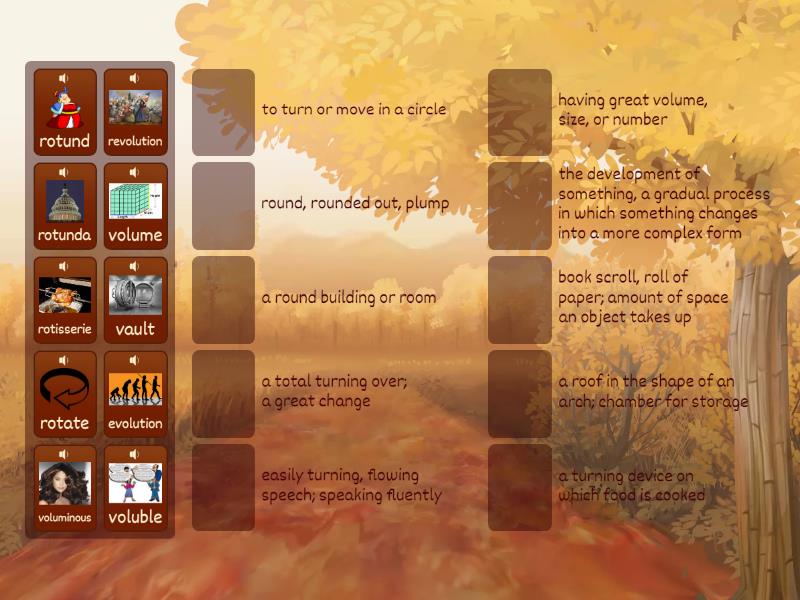 Rota, volv Sentence completion - Match up