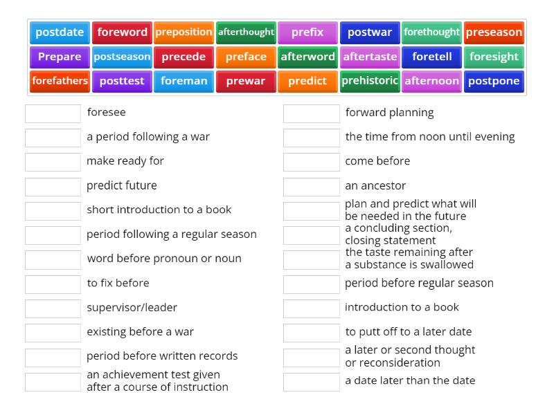 Prefix Matching - Match up
