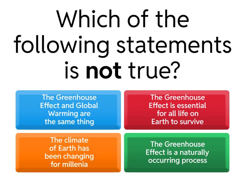 Greenhouse Effect - Quiz