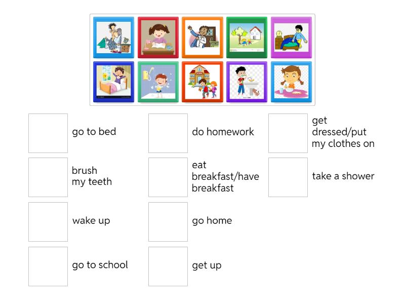 Daily routines - Match up