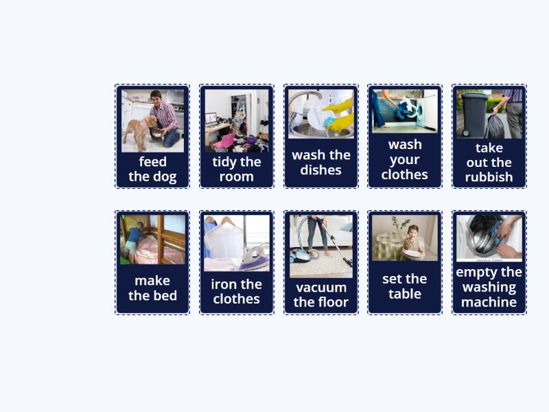 My chores= helping around the house - Speaking cards