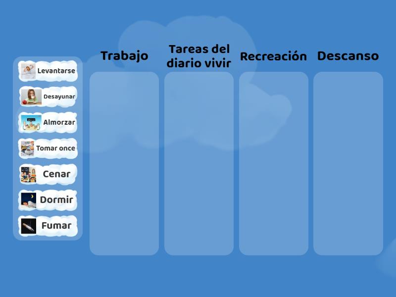 Mis actividades diarias - Categorize