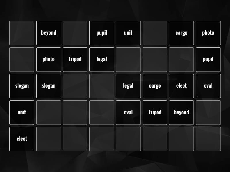 Advanced Word Study Open and Closed Syllables - Matching pairs