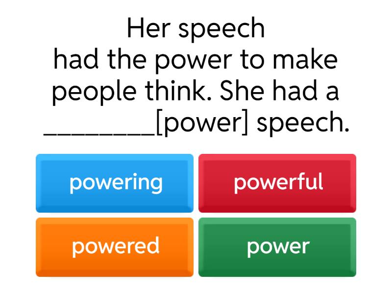 Multiple Choice Morpheme parts - Quiz
