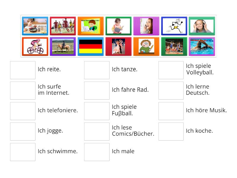 Was machst du in deiner Freizeit?- klasa 6 - Połącz w pary