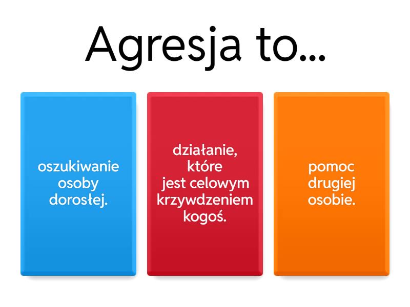 Agresja i przemoc - Quiz