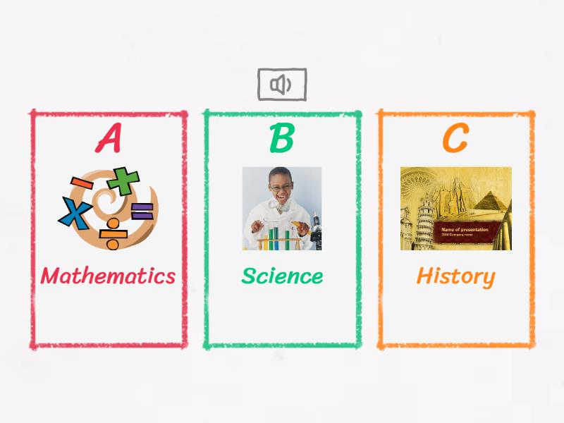 School supplies and school subjects listening - Quiz