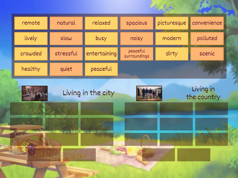 City vs Country - Group sort