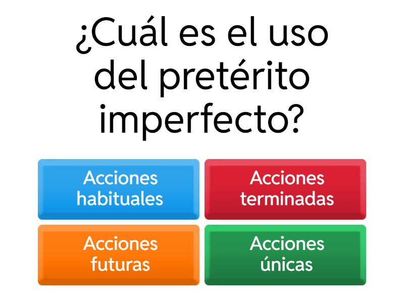 Diferencia entre Pretérito Imperfecto y Pretérito Indefinido - Quiz