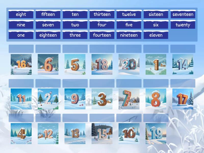Numbers 1-20_winter design - Match up