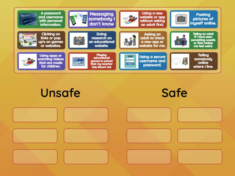Safe VS Unsafe Online - Group sort