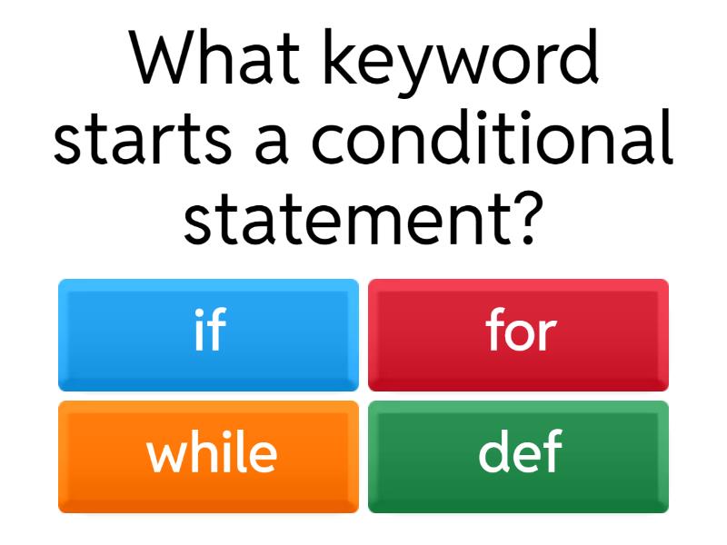 Conditional Statements in Python - Test