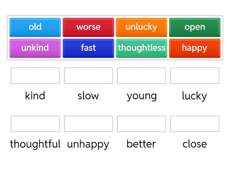 7B U2 The Ridding Accedent - Match up