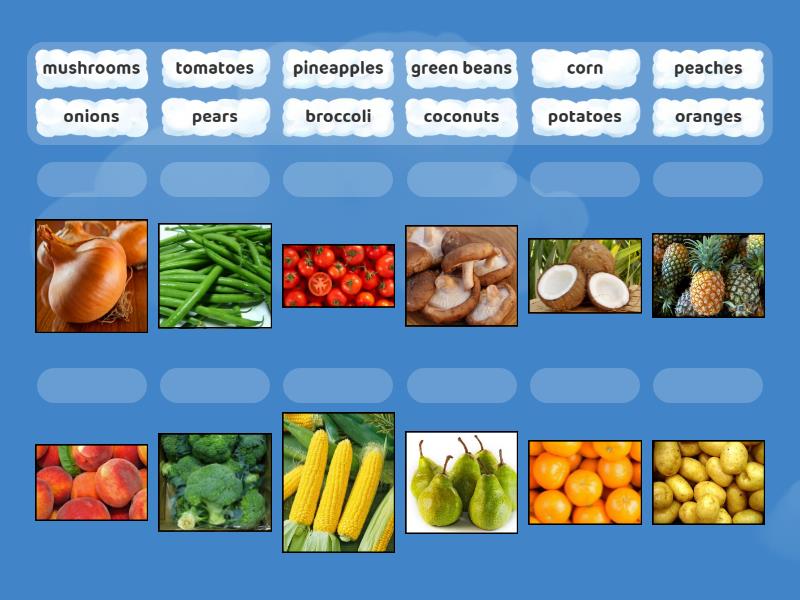 Super Minds 1 Unit 4 Fruit and Vegetables - Match up