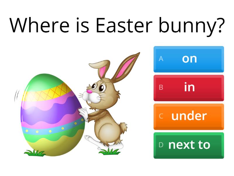 Easter bunny prepositions - Вікторина