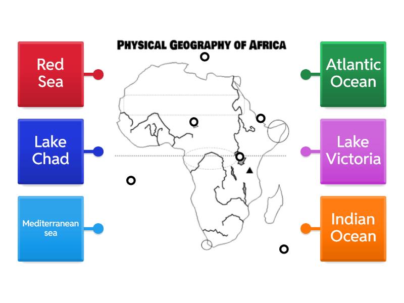 Sub Sahara Africa Bodies of Water - Labelled diagram