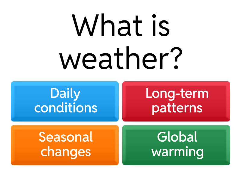 Weather vs Climate - Quiz