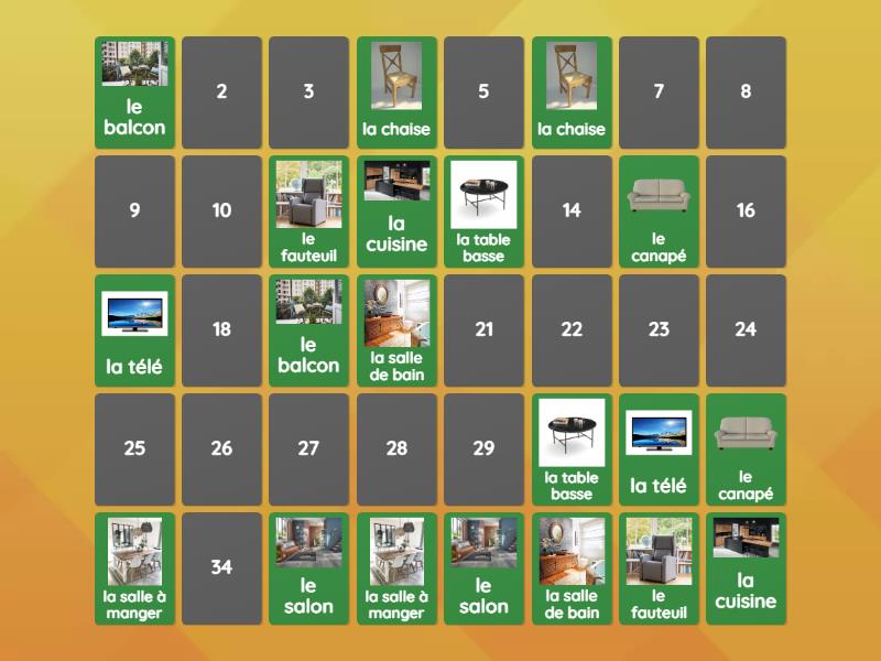 La maison et les meubles - Matching pairs
