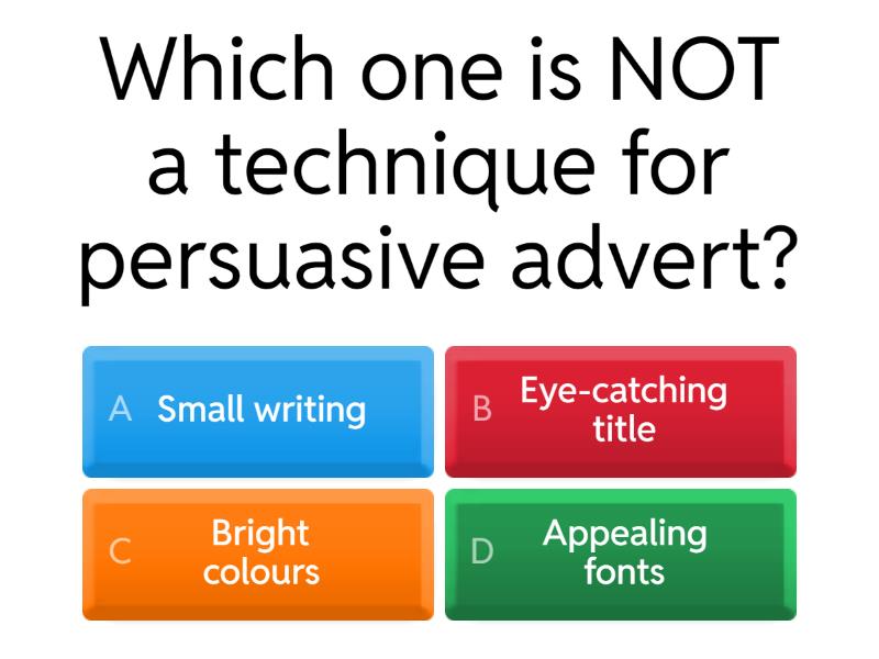 Persuasive - Quiz