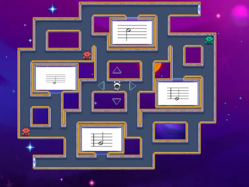 Treble clef Note Names Maze - Persecución en el laberinto